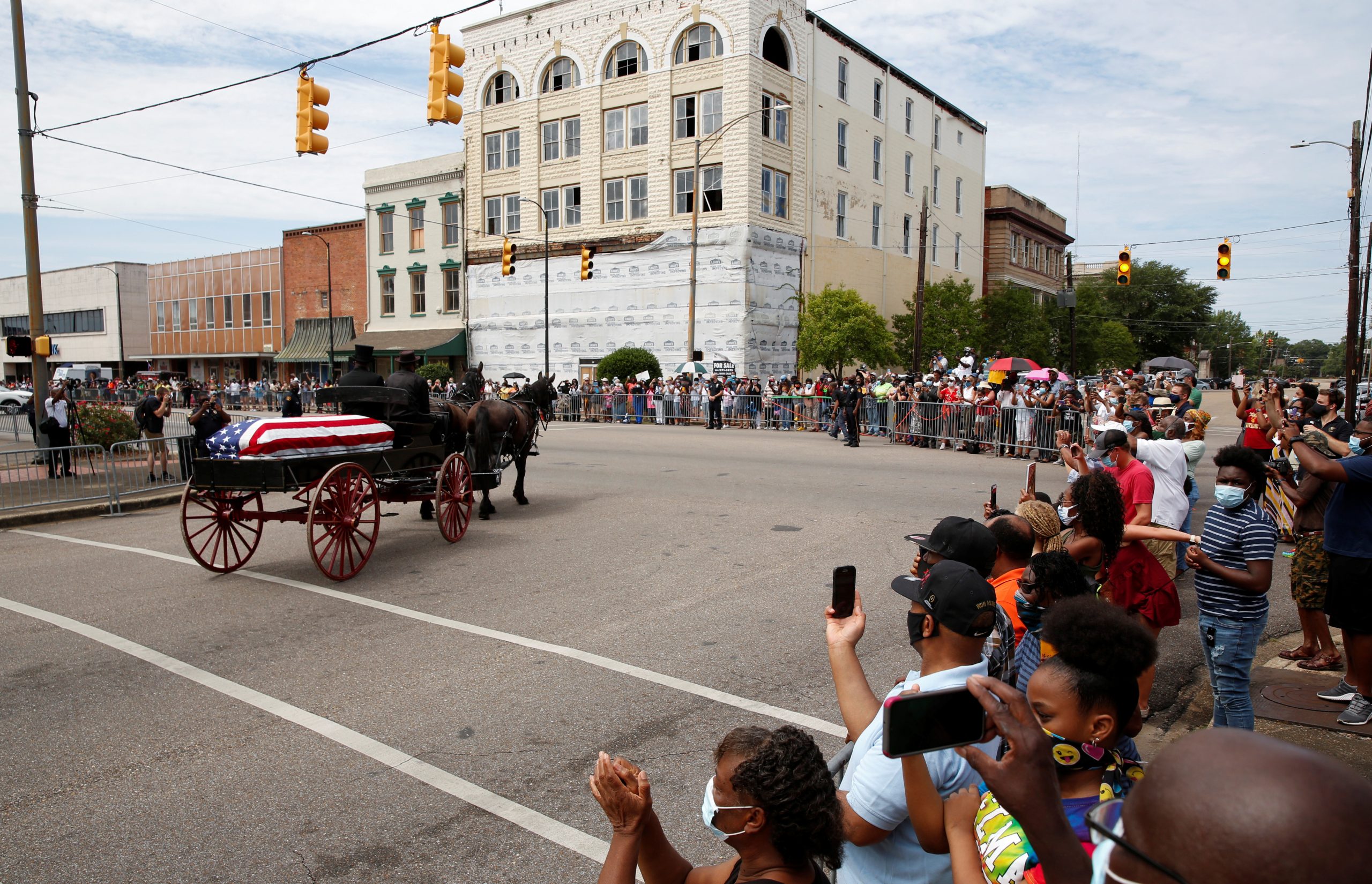 Body of Civil Rights Icon John Lewis Crosses Alabama Bridge for Final ...