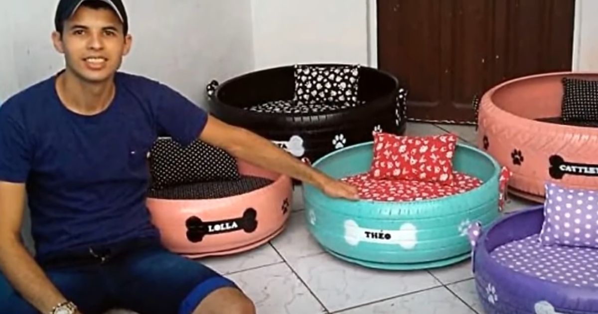 Man Transforms Old Tires Into Pet Beds, Makes Variety of Donations for ...