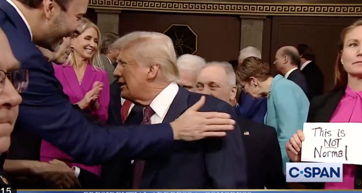 Republican Snatches Dem Rep’s ‘This is Not Normal’ Sign and Throws It ...