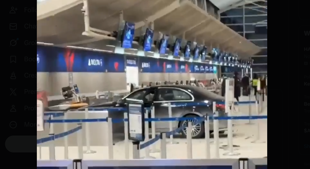 Car Smashes Through Detroit Airport Terminal, Driver Rants as Security ...